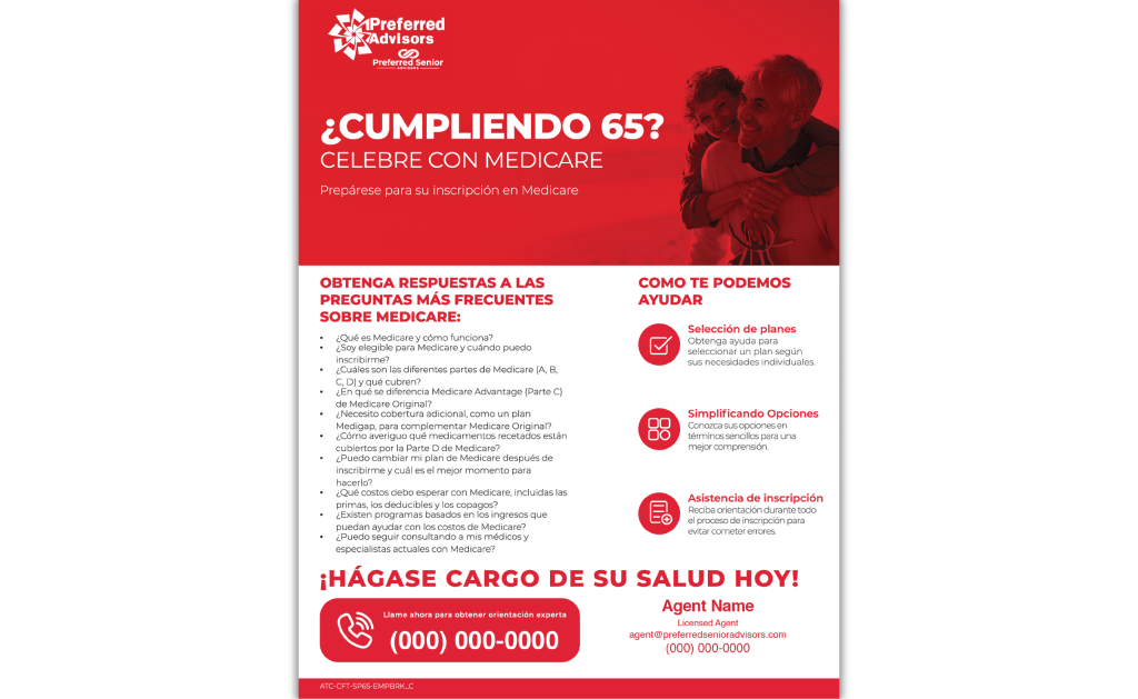 Turning 65 Flyer — SPANISH - Preferred Senior Advisors