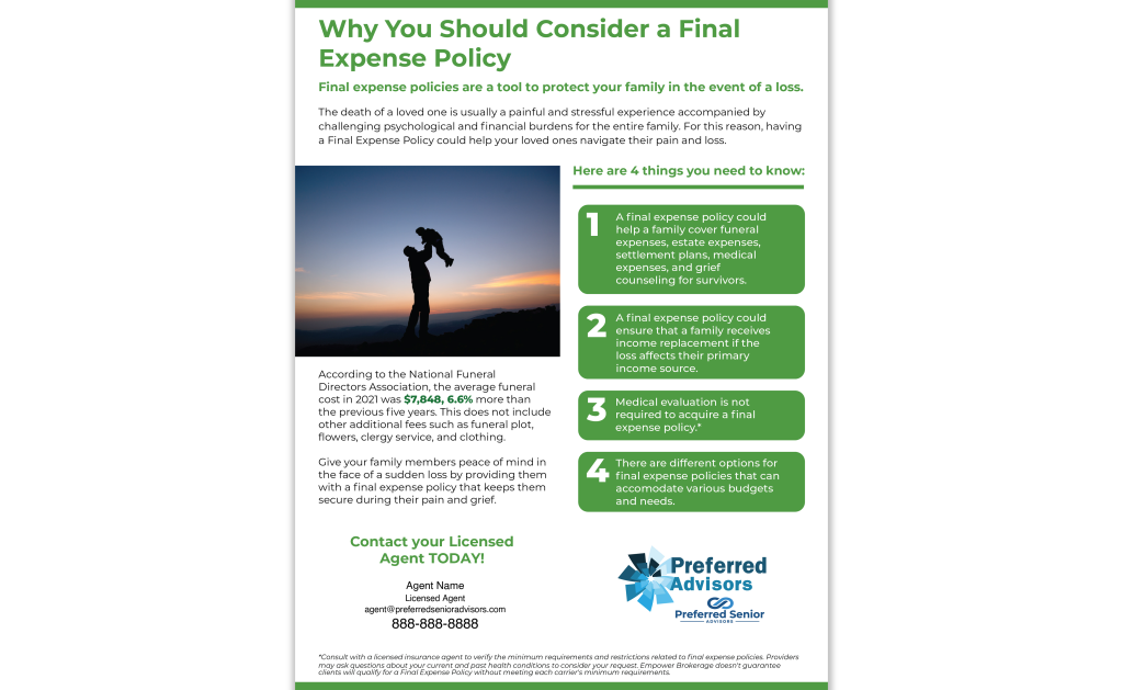 Final Expenses Flyer - English - Preferred Senior Advisors