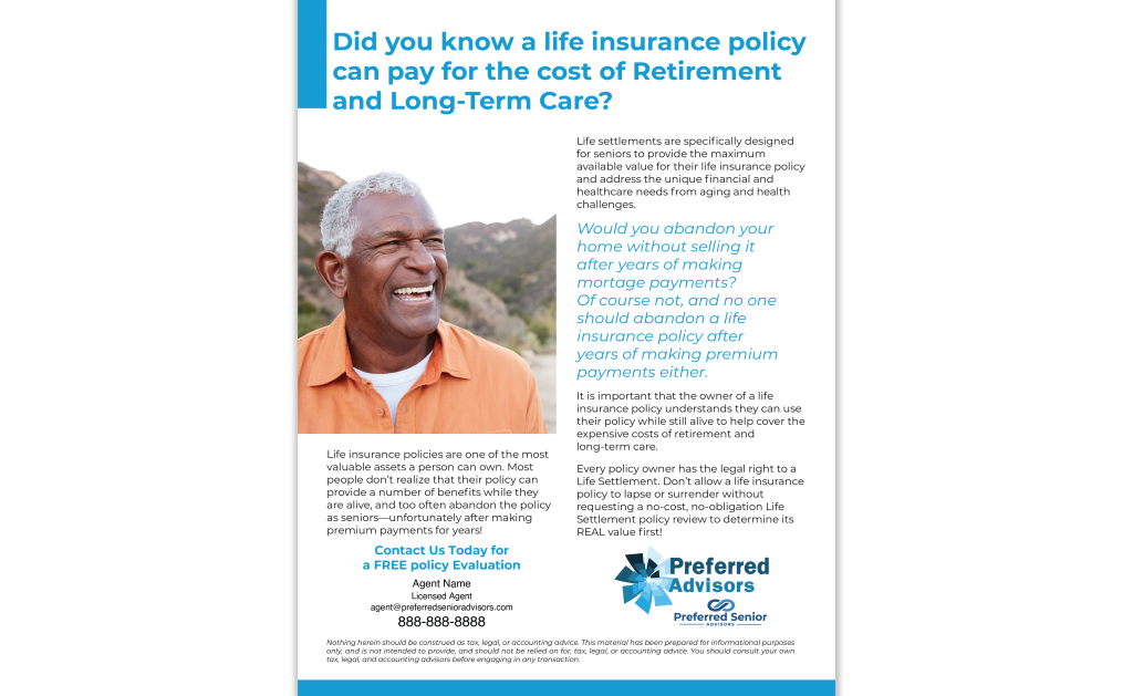Life Settlements Flyer - 2 - English - Preferred Senior Advisors